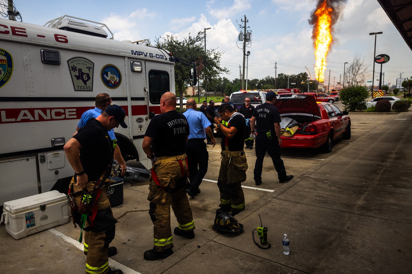 La Porte pipeline fire leaves thousands evacuated, without power